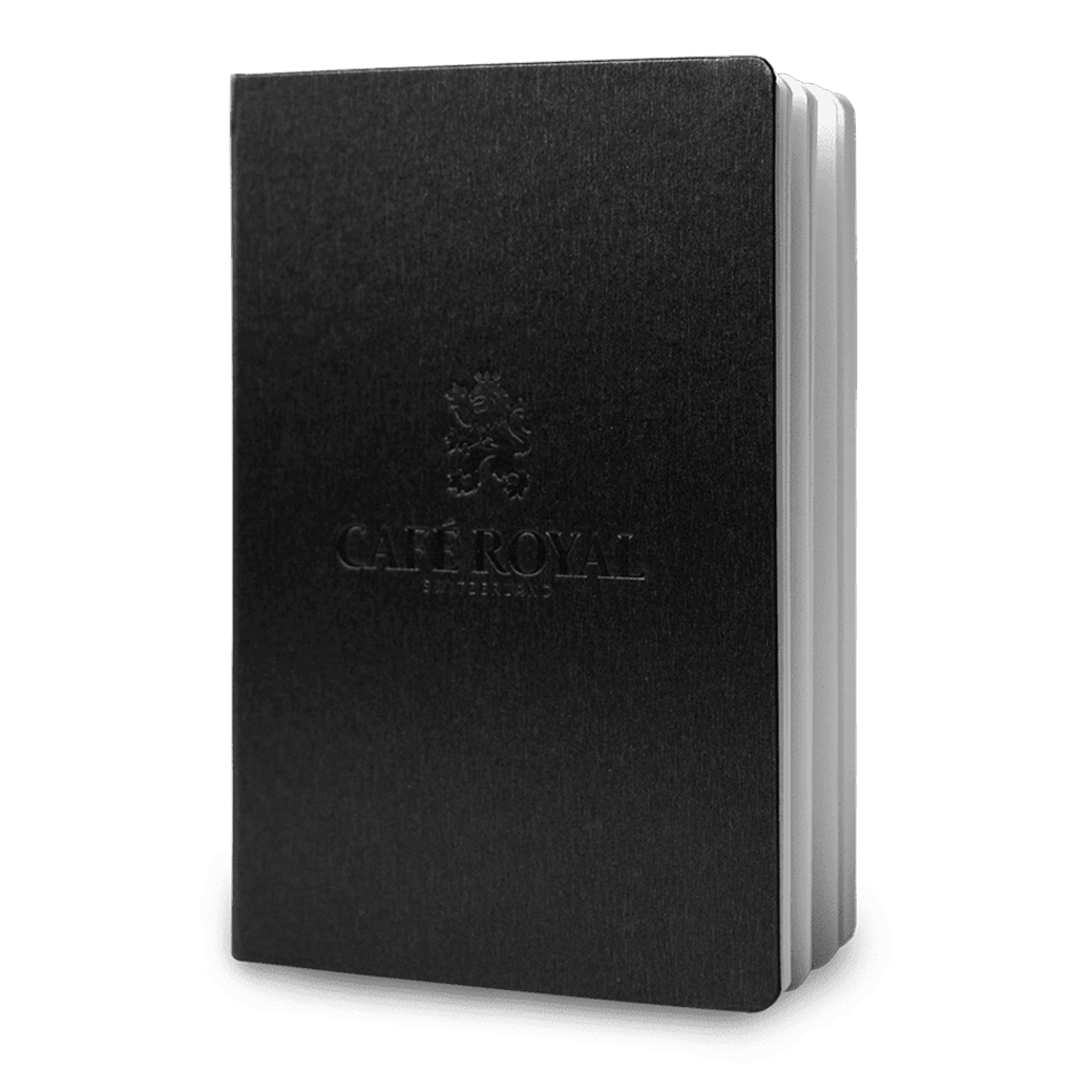 Café Royal Notebook - Schwarzes Notizbuch mit liniertem Papier - Edles ...